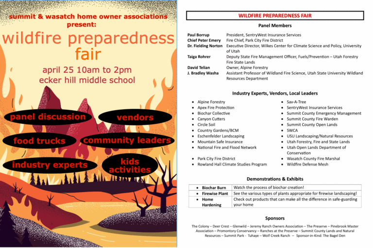 Wildfire Preparedness Fair – April 25, 2026, 10am – 2pm, Ecker Hill ...